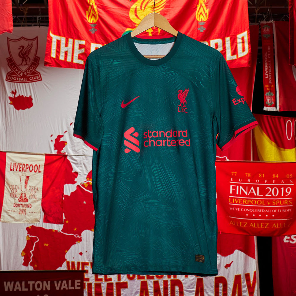 Liverpool release 2022-23 third kit - teal and red - Anfield Online